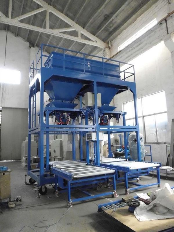 Dual Line Jumbo Bag Filling Machine Pellet / Feed / Grain Bagging Equipment